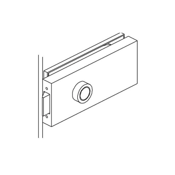 Loopslot rechthoekig zonder cilinder | Glashandelonline.com