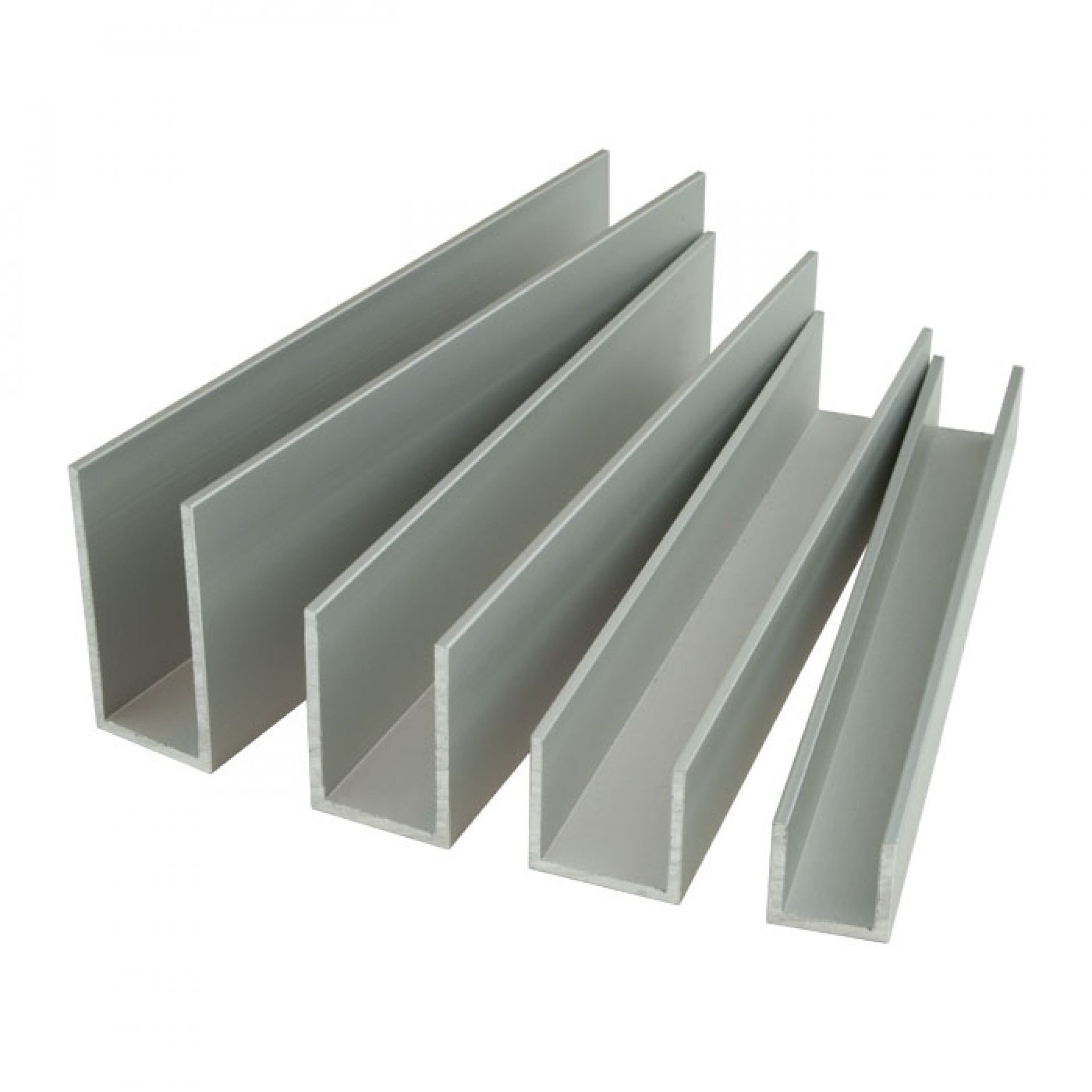 Aluminium U-profielen en montageprofielen | Glashandelonline.com