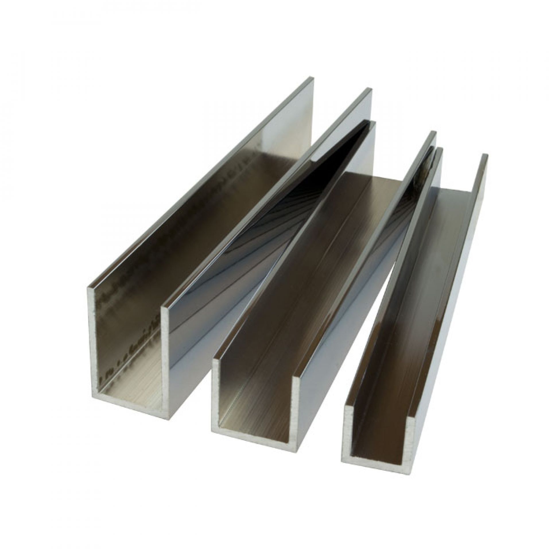 Aluminium U-profielen en montageprofielen | Glashandelonline.com