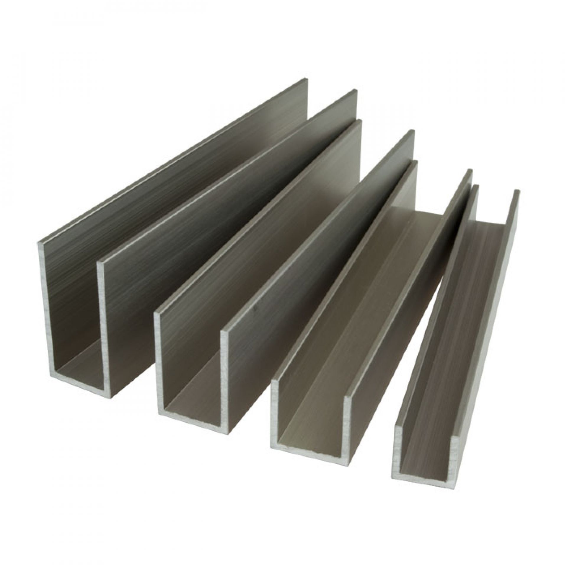 Aluminium U-profielen en montageprofielen | Glashandelonline.com