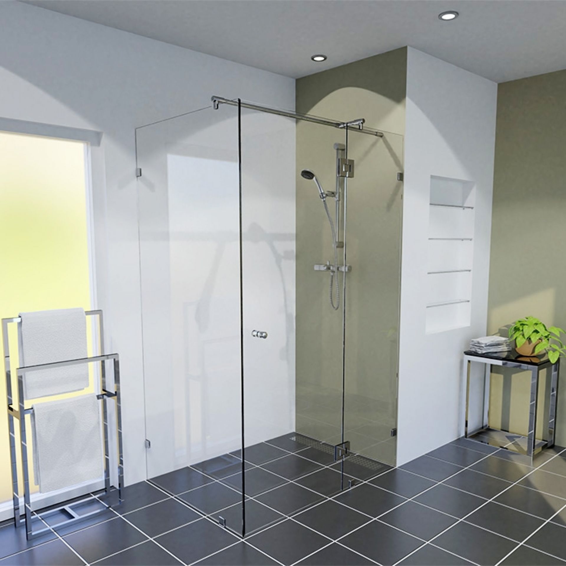 Douchecabine op maat | Complete glazen douchecabine bestellen